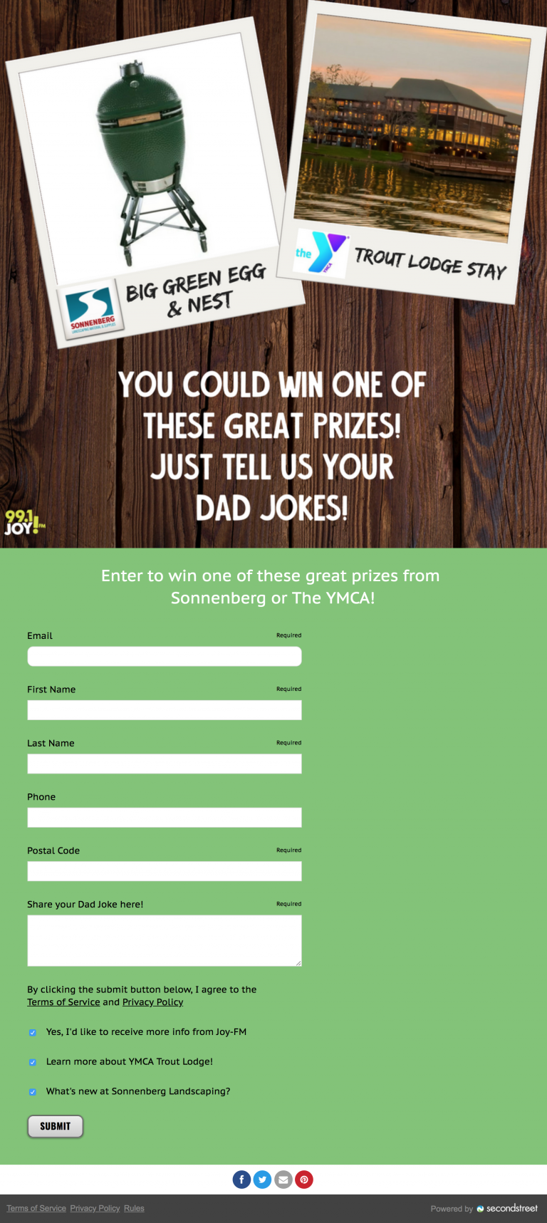 dad jokes contest sweeps | Second Street Lab