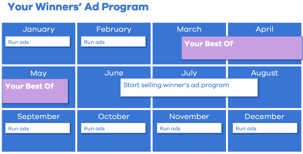 ' ad program calendar | Second Street Lab